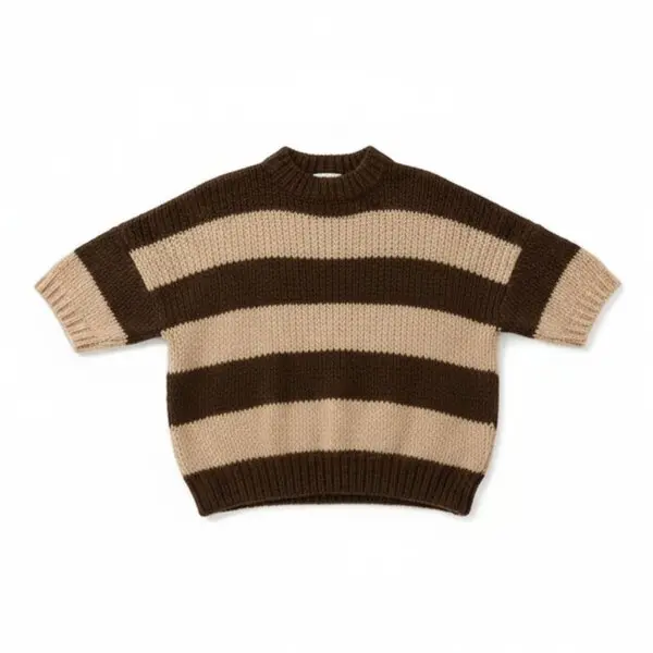 LATELIER LONDON Striped Short Sleeve Jumper