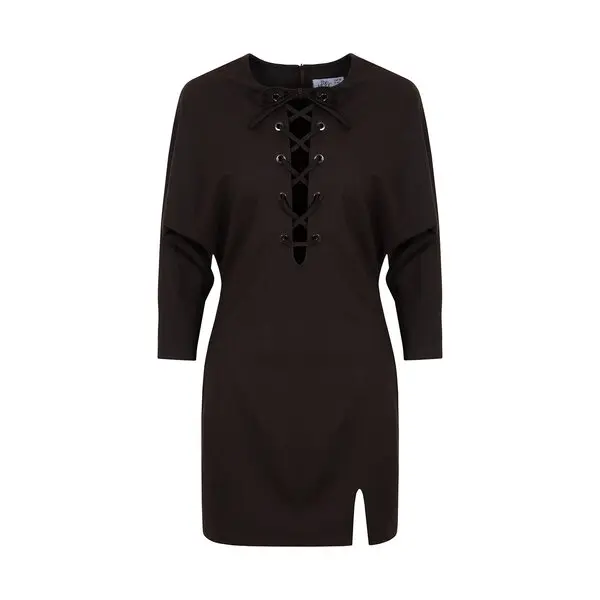 THE MOLC Mini Dress With Tie Detail