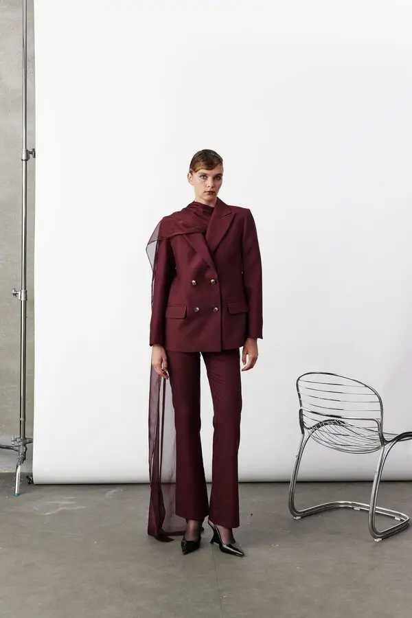 NAZLI CEREN Arced Trousers - Brown
