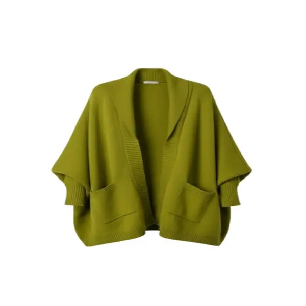 Saachi Open Front Oversized Cardigan Sweater - Green
