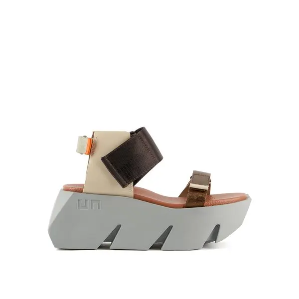 United Nude Bull Run Flatform Sandals - Grey