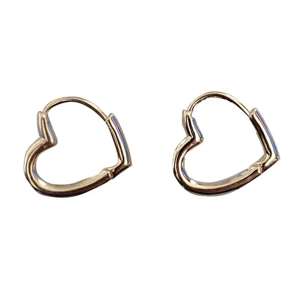 IN CAUDA VENENUM Kâma Heart Hoop Earrings - Gold