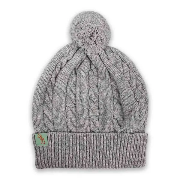 OTTO & SPIKE Cable Beanie With Pom-pom - Grey