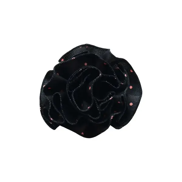 2KSTYLE Gardenia Polka-dot Brooch - Black