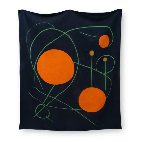 HEATING & PLUMBING LONDON Orange / Blue / Green Recycled Cotton Blanket The Meridian - Orange/blue/green