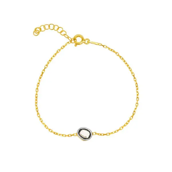 SPERO LONDON Sterling Silver Polki Diamond Bracelet - Gold