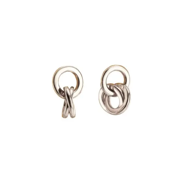 POSH TOTTY DESIGNS Sterling Two Ring Russian Charm Studs - Silver