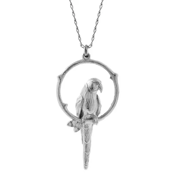 LEE RENEE Large Parakeet Necklace - Silver