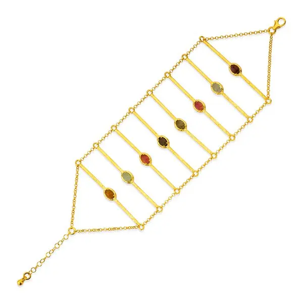 ECE LONDON Celestial Iii Tourmaline Bracelet - Gold