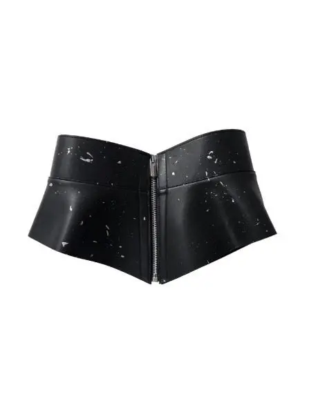 CIRCULAR PATH X Amanda Murray Lace Up Corset Belt - Black