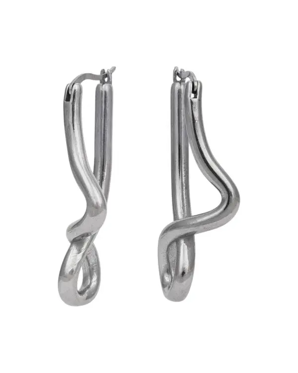 KYBELE STUDIO Wavy Drop Earrings - Silver