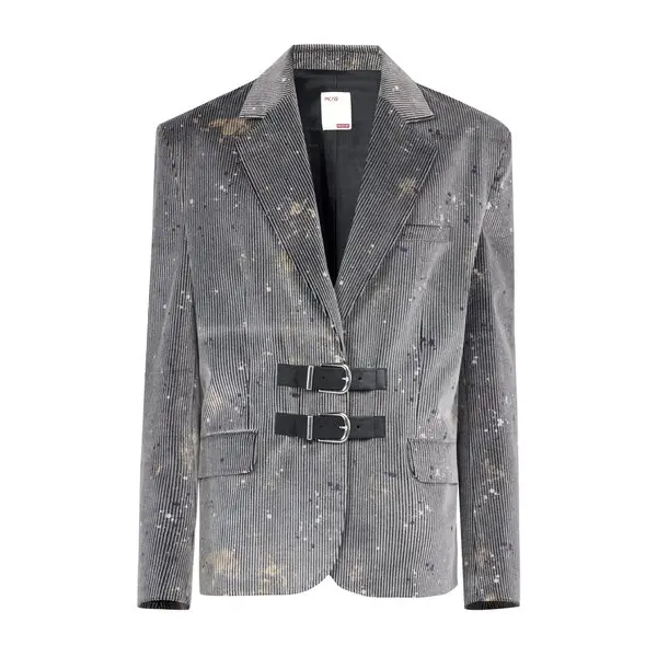 PCFG Velvet Blazer Jacket - Grey