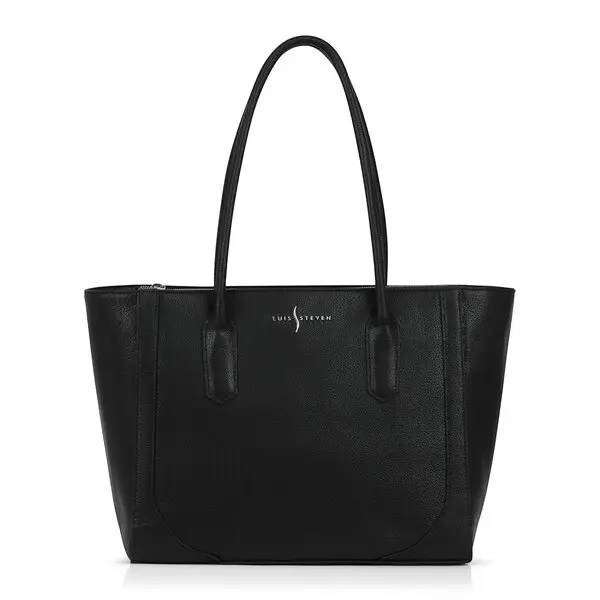 LUIS STEVEN Medium Tote Pro Pebble Leather - Black