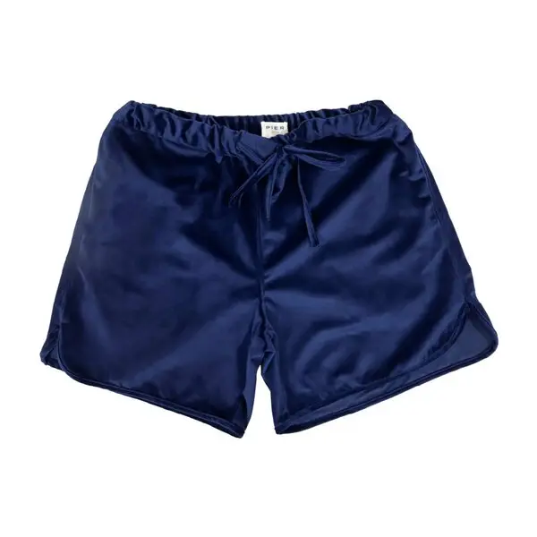 PIER SICILIA Velvet Bermuda Shorts