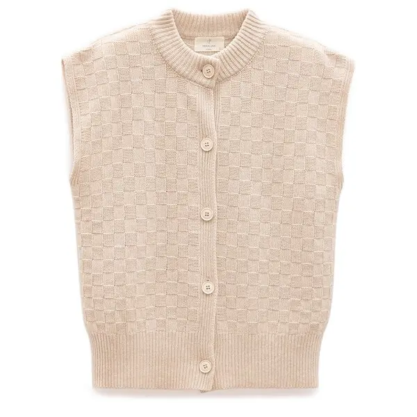PERALUNA Yvette Buttoned Knit Vest