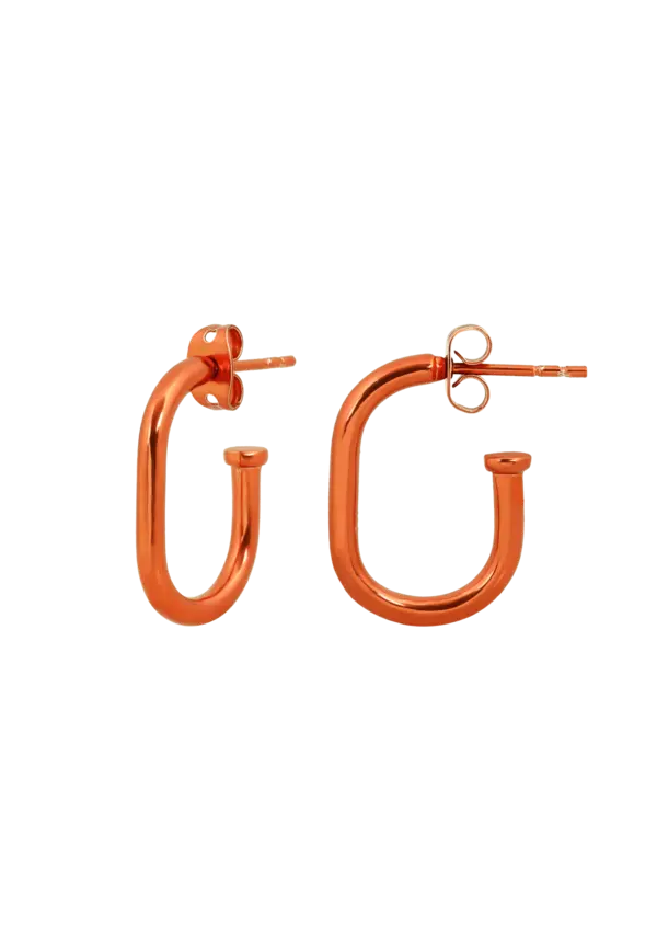 LAVANI JEWELS Saito Hoop Earrings - Orange