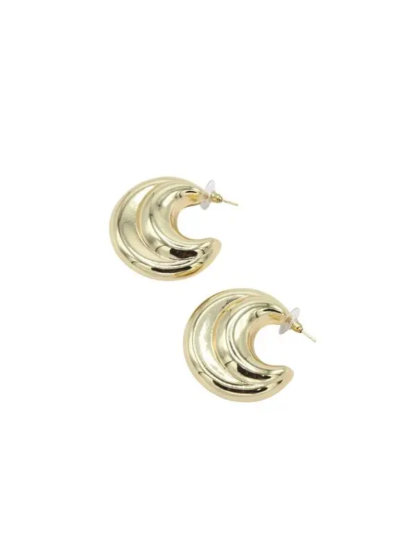 SITA NEVADO Moon Hoop Earrings - Gold