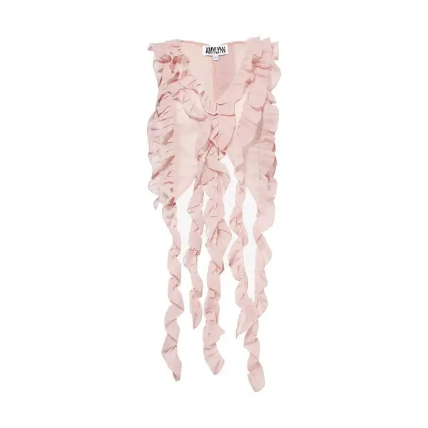 AMY LYNN Paola Ruffle Chiffon Top