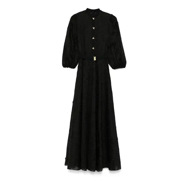NISSA Embroidered Lyocell Midi Dress