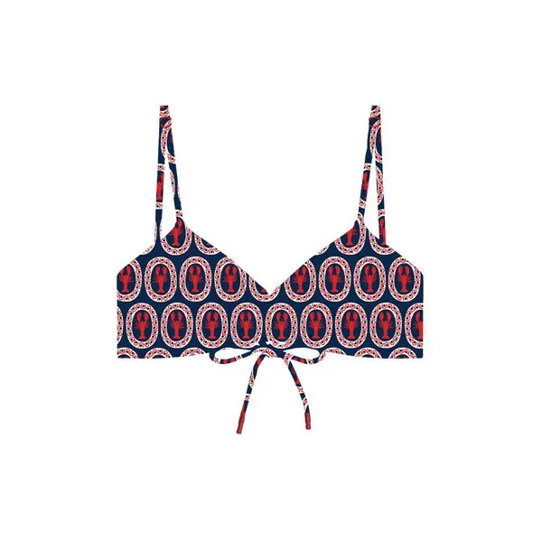 BLACKBOUGH SWIM Sophia Scrunched Bikini Top - Blue