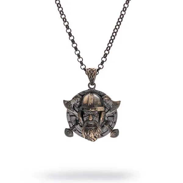 EBRU JEWELRY Storm Breaker Viking Sterling Necklace - Silver