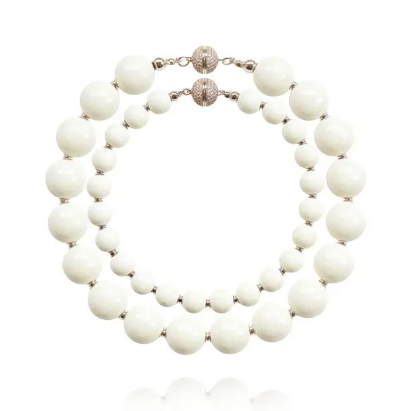 SAULE LABEL Siena Duo Necklaces - White
