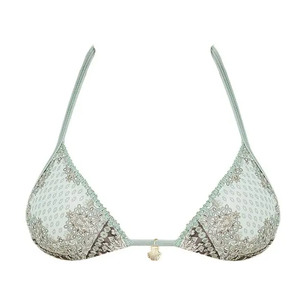 IVY SWIMWEAR Darya Mediterranean Print Bikini Top - Blue