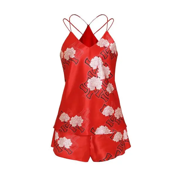 EMMA WALLACE Rouge Cami Set - Red
