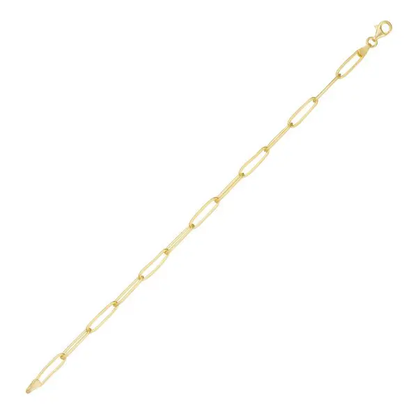 SPERO LONDON Sterling Silver Rectangular Chain Link Bracelet - Gold