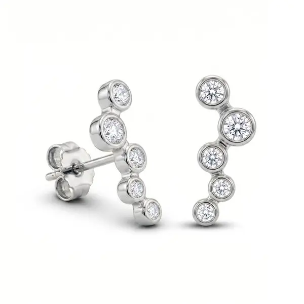 SPERO LONDON Star Cluster Stud Earrings - Silver