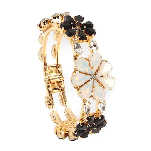 DAMAPREZIOSA Daisy Crystal Bracelet - Black/white