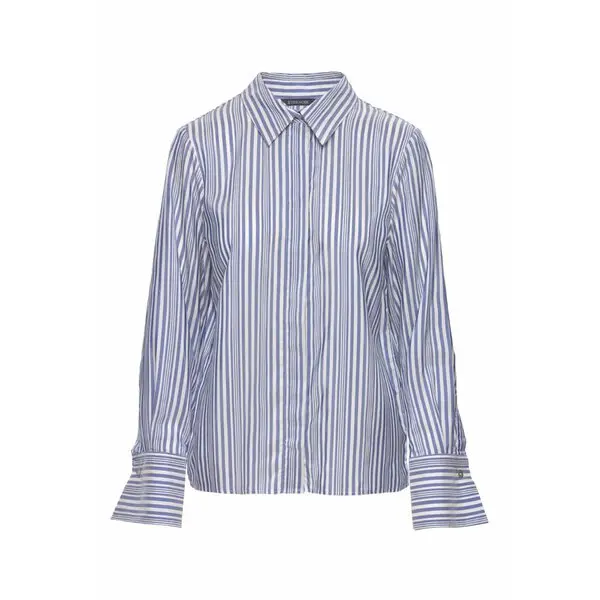 ETERNOIR Striped Schappe Silk Shirt