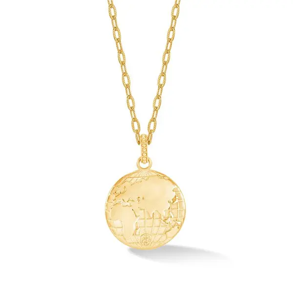DOWER & HALL One World Talisman Pendant Necklace - Gold