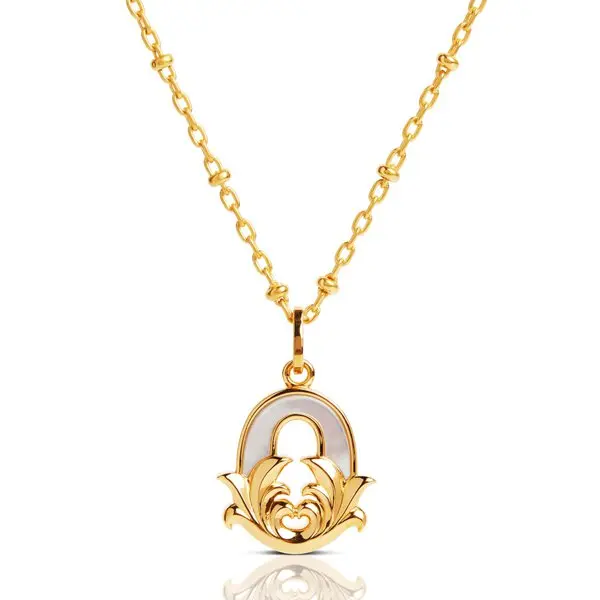 KASUN LONDON Plated O Initial Pendant Necklace - Gold