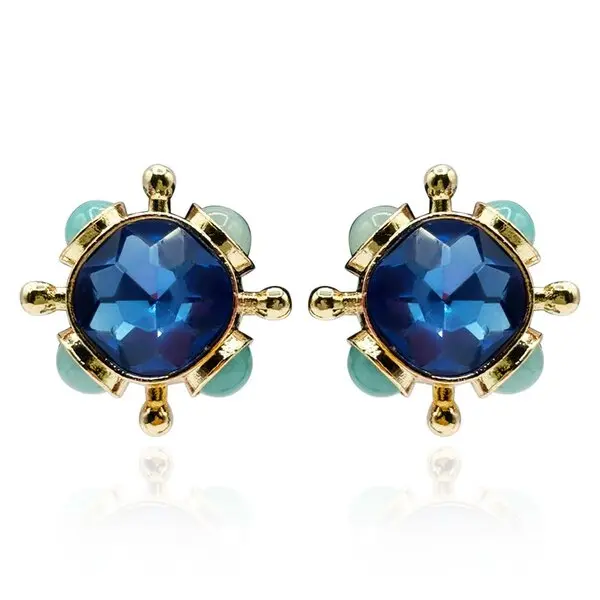 MICHAEL NASH JEWELRY Monica Sapphire And Chalcedony Sputnik Earrings - Blue