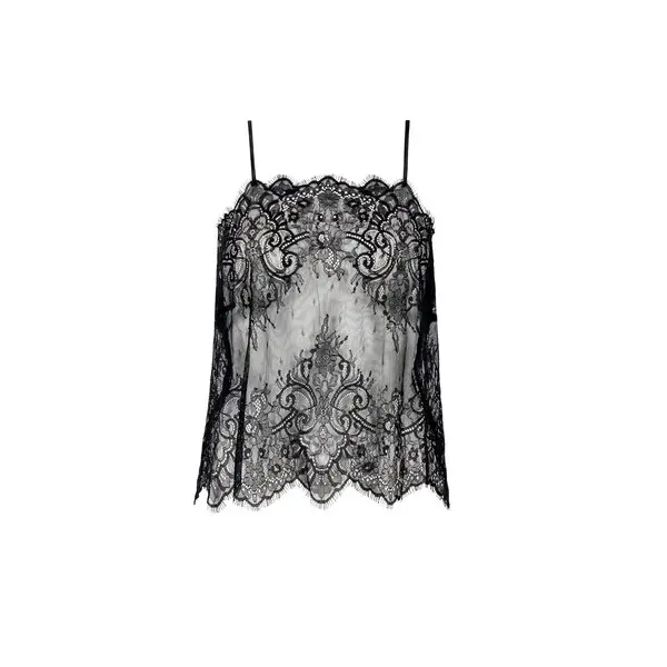 SASHA LA MER Fortuna Lace Short Top - Black