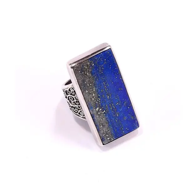 MINERALGEMS ✩ STUDIO Lapis Lazuli And Sterling Silver Ring - Blue