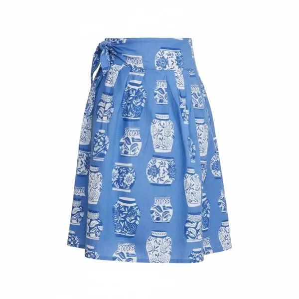 MARY MARSHMALLOW Short Wrap Ginger Jars Skirt