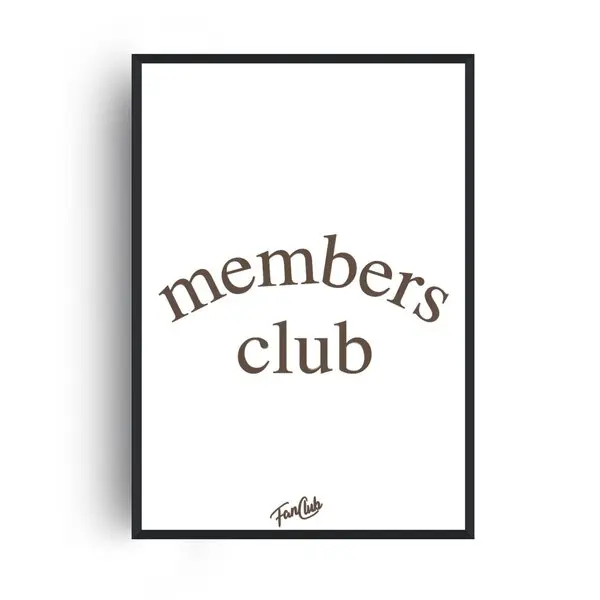 FANCLUB Neutrals Members Club Giclee Art Print - Brown