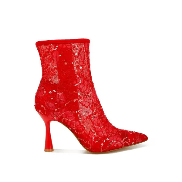 RAG & CO Sequin Lace Boots