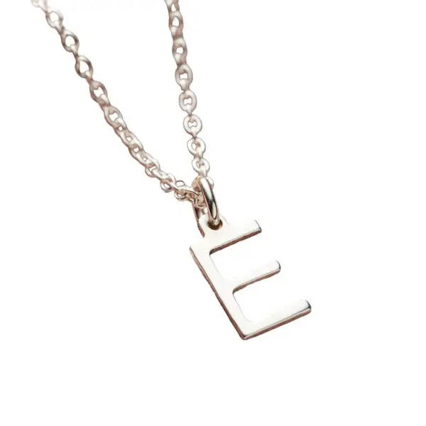 POSH TOTTY DESIGNS Sterling Initial Letter Necklace - Silver