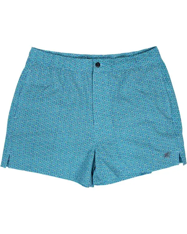 LORDS OF HARLECH Printed Swim Shorts - Green/blue