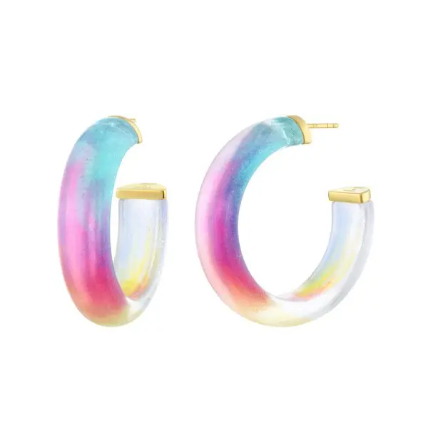 GOLD & HONEY Mermaid Illusion Hoop Earrings - Gold