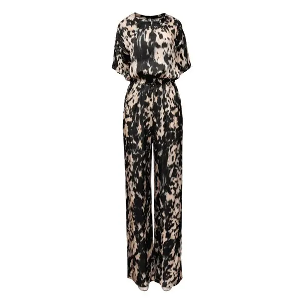 OH!ZUZA NIGHT&DAY Viscose Satin Co-ord Set - Black