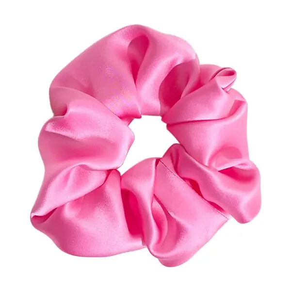 LOST PATTERN Silk Scrunchie Hair Tie - Pink
