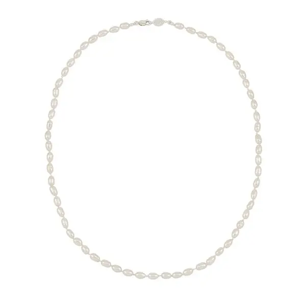 DOWER & HALL Oval Pearl Necklace - White