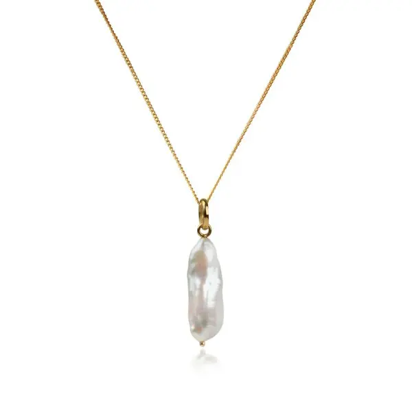 THE JEWELLERY STORE LONDON Vermeil Biwa Pearl Necklace - Gold
