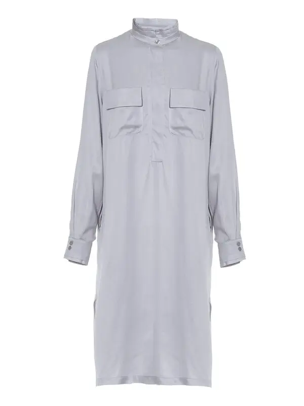 HELENE GALWAS Britta Viscose Midi Shirt Dress