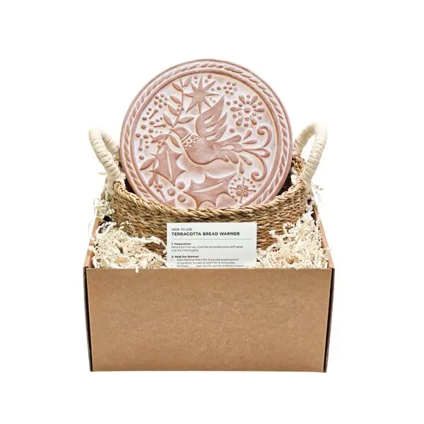 KORISSA Neutrals Bread Warmer & Basket-bird Round