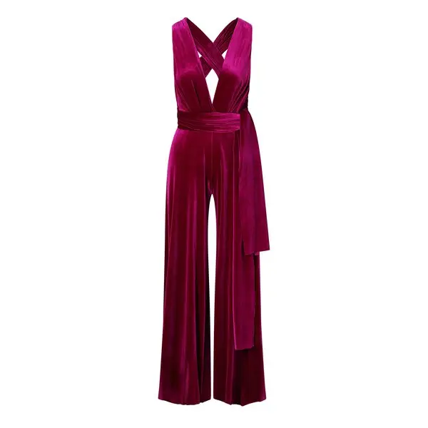 BEATRICE VON TRESCKOW Velvet Multiway Jumpsuit - Pink
